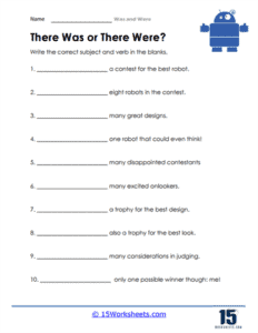 Was and Were Worksheets - 15 Worksheets.com