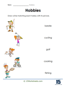 Hobbies Worksheets | Personal Pastimes - 15 Worksheets.com