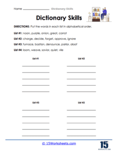 Dictionary Skills Worksheets - 15 Worksheets.com