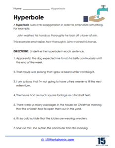 Hyperbole Worksheets - 15 Worksheets.com