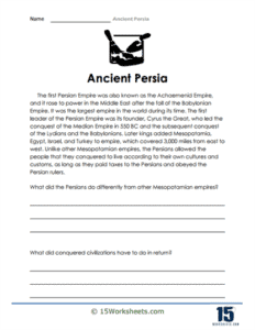 Ancient Persia Worksheets - 15 Worksheets.com