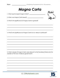 Foundational U.S. Documents Worksheets - 15 Worksheets.com