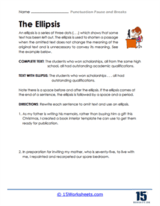 Pauses Worksheets | Enhance Writing Flow - 15 Worksheets.com