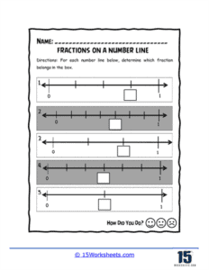 Fractions on a Number Line Worksheets - 15 Worksheets.com