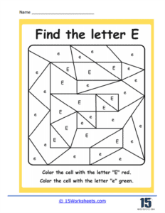 Letter E Worksheets | Alphabet Series - 15 Worksheets.com