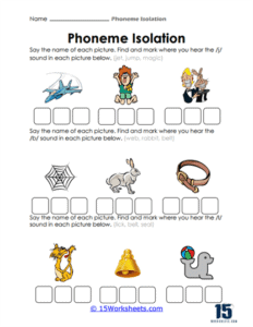 Phoneme Isolation Worksheets - 15 Worksheets.com