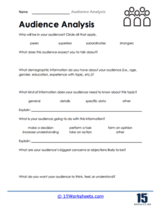 Audience Analysis Worksheets - 15 Worksheets.com