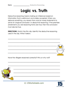 Deductive Reasoning Worksheets | Logical Thinking - 15 Worksheets.com