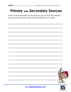 Primary and Secondary Sources Worksheets - 15 Worksheets.com
