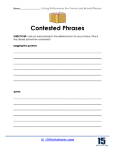 Contested Words Worksheets | Decode Language - 15 Worksheets.com