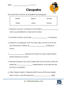 Cleopatra Worksheets - 15 Worksheets.com