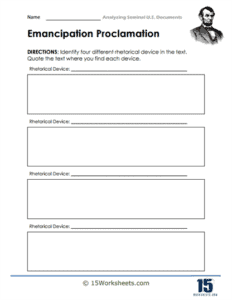 Seminal U.S. Documents Worksheets - 15 Worksheets.com