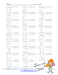 Cursive Letters Worksheets - 15 Worksheets.com