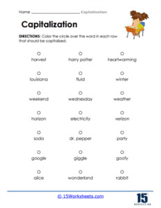Capitalization Worksheets | Boost Writing Conventions - 15 Worksheets.com