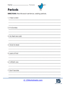 Periods Worksheets - 15 Worksheets.com