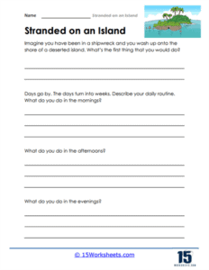 Stranded on an Island Worksheets - 15 Worksheets.com