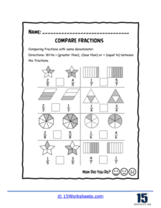 Comparing Fractions Worksheets - 15 Worksheets.com