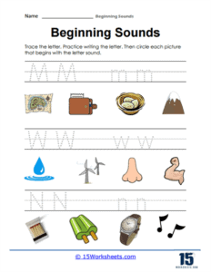 Beginning Sounds Worksheets - 15 Worksheets.com