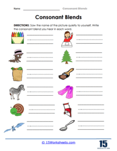 Consonant Blends Worksheets - 15 Worksheets.com