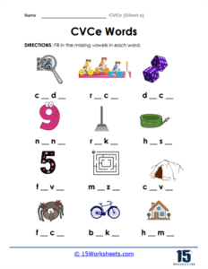 CVCe (Silent e) Worksheets | Decode, Spell & Read - 15 Worksheets.com