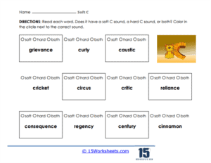 Soft C Worksheets - 15 Worksheets.com