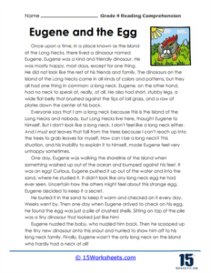 Grade 4 Reading Comprehension Worksheets - 15 Worksheets.com