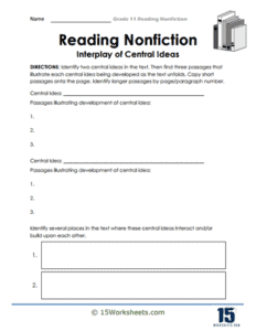 Reading Nonfiction Comprehension Grade 11 Worksheets