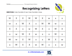 Letter Recognition Worksheets | Alphabet Skills - 15 Worksheets.com
