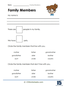 Family Members Worksheets - 15 Worksheets.com