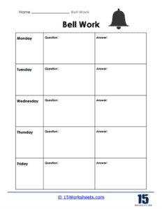 Bell Work Worksheets | Activate Minds - 15 Worksheets.com
