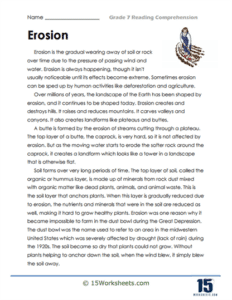 Grade 7 Reading Comprehension Worksheets - 15 Worksheets.com