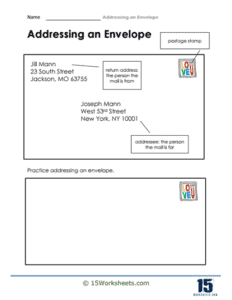 Addressing an Envelope Worksheets - 15 Worksheets.com