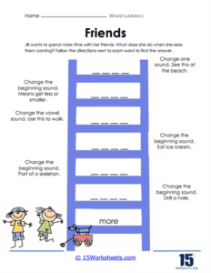 Word Ladders Worksheets | Vocabulary and Spelling - 15 Worksheets.com