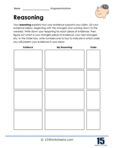 Argumentation Worksheets | Persuasive Flow - 15 Worksheets.com