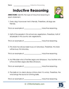 Inductive Reasoning Worksheets - 15 Worksheets.com
