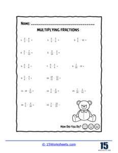 Multiplying Fractions Worksheets | Collection - 15 Worksheets.com