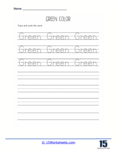 The Color Green Worksheets | Nature-Inspired Tones and Hues 15 ...
