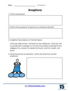 Anaphora Worksheets - 15 Worksheets.com