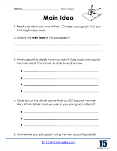 Main Ideas Worksheets | Reading Skills - 15 Worksheets.com