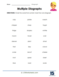 Diagraphs Worksheets | Phonics Resources - 15 Worksheets.com