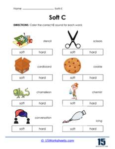 Soft C Worksheets - 15 Worksheets.com