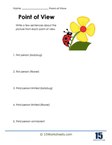 Point of View Worksheets | Reading Skills - 15 Worksheets.com