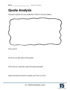 Quote Analysis Worksheets - 15 Worksheets.com
