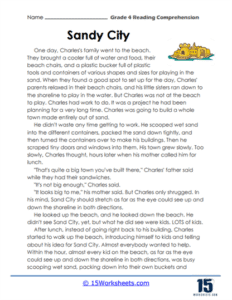 Grade 4 Reading Comprehension Worksheets - 15 Worksheets.com