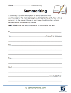 Summarizing Worksheets - 15 Worksheets.com
