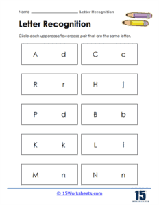 Letter Recognition Worksheets | Alphabet Skills - 15 Worksheets.com