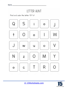 Letter Hunt Worksheets | Alphabet Series - 15 Worksheets.com