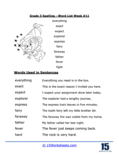 3rd Grade Spelling Words Worksheets | Fun & Effective Practice - 15 ...