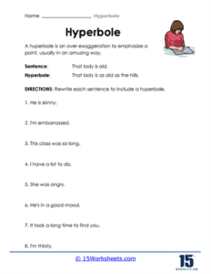 Hyperbole Worksheets - 15 Worksheets.com