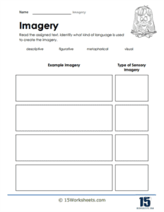 Imagery Worksheets | Figurative Language - 15 Worksheets.com